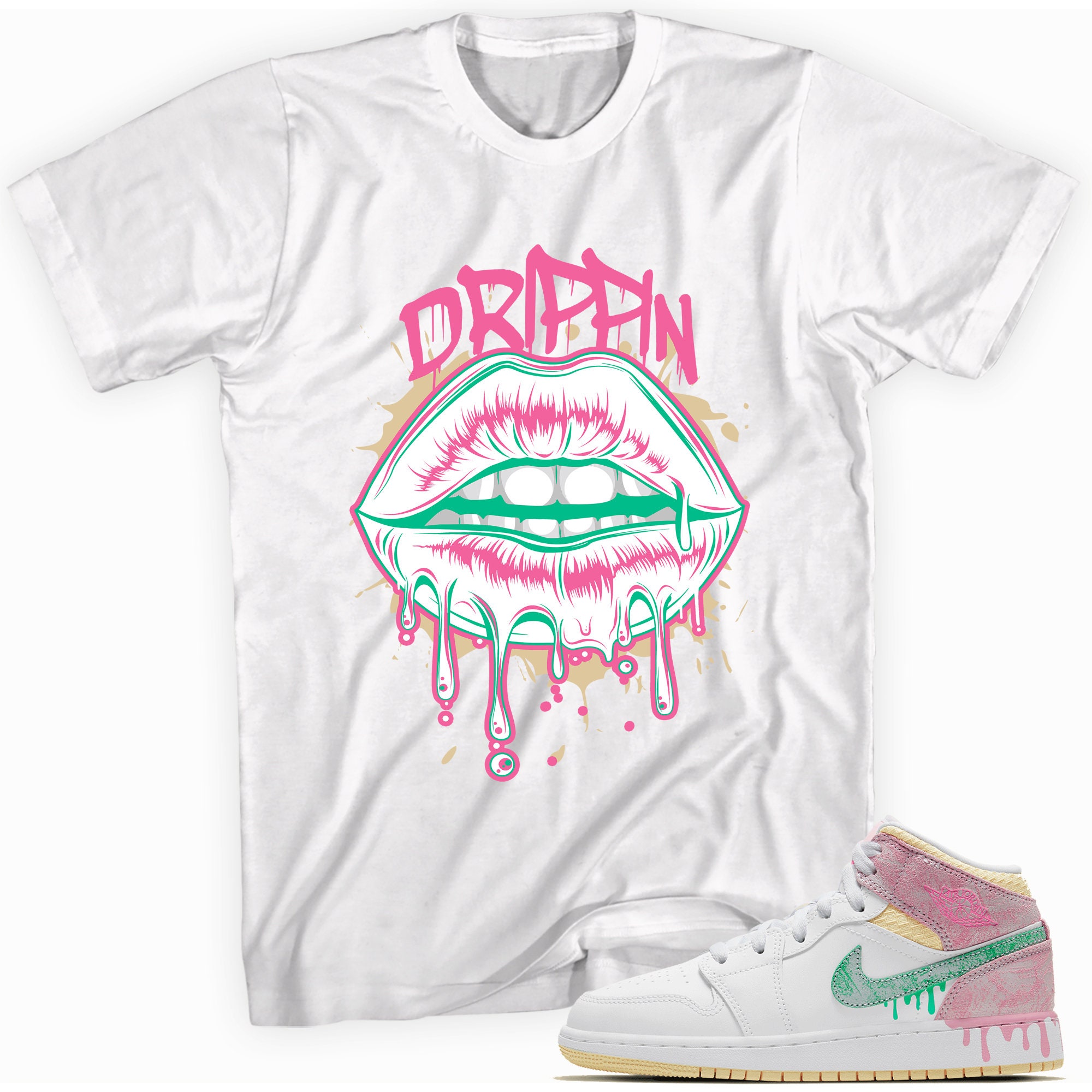 Mid Paint Drip GS T-shirt Drippin Lips | Etsy