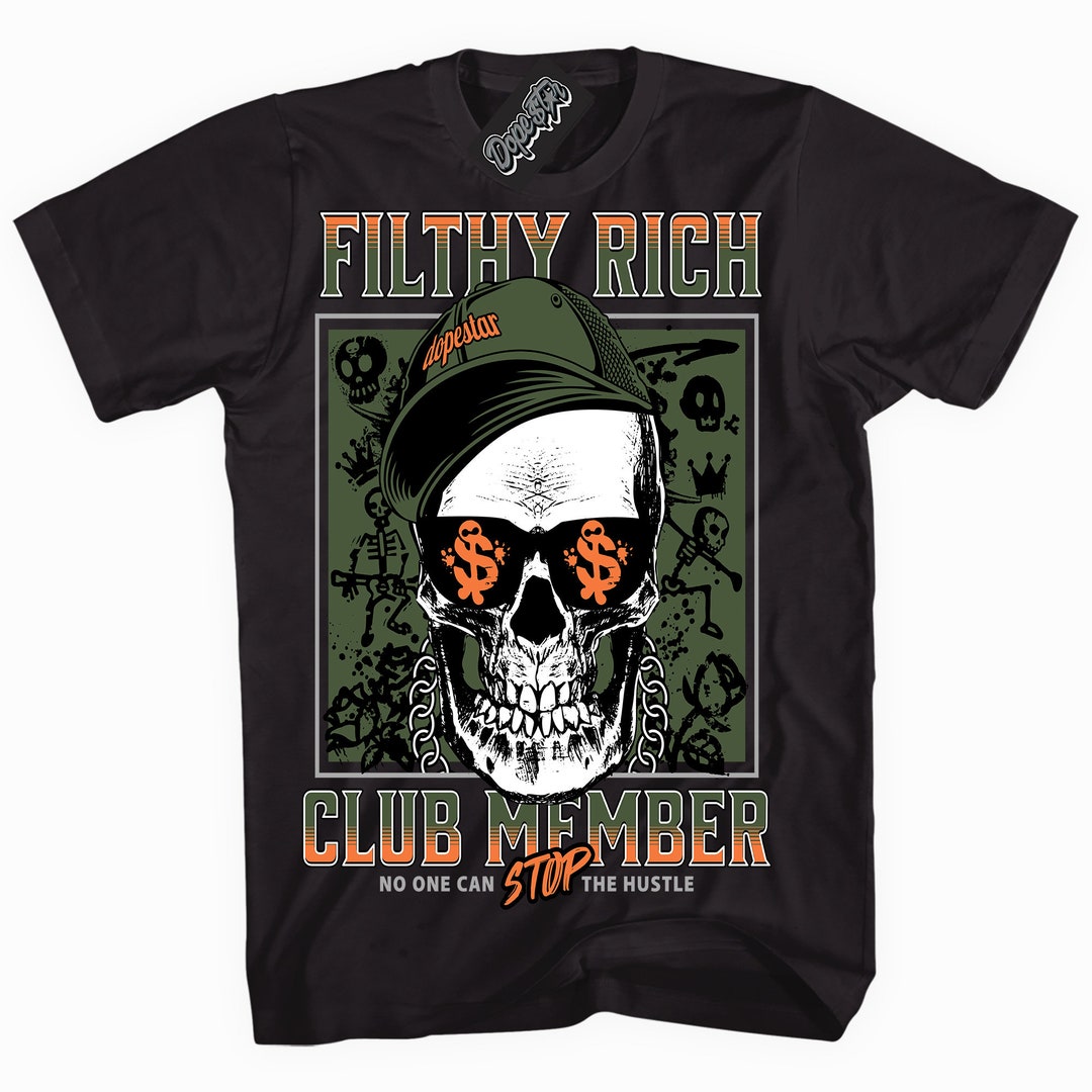 Olive 5s Dopestar Filthy Rich Graphic Shirt - Etsy