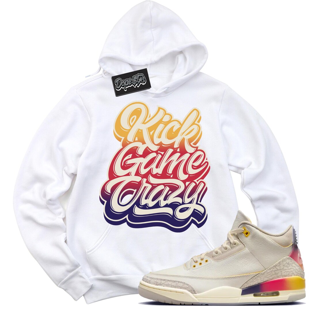 J Balvin Sunset 3s Dopestar Hoodie Kick Game Crazy Graphic - Etsy