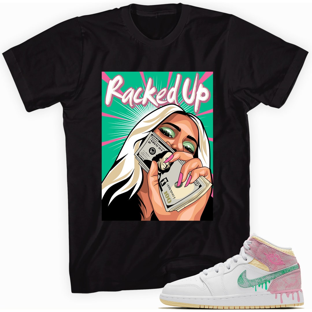 Racked up Made to Match Jordan 1 Mid Paint Drip - Etsy