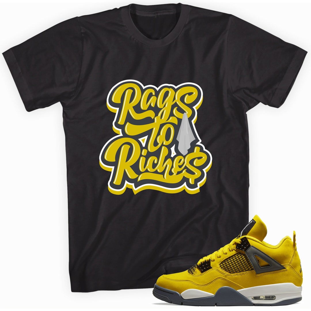 Dios es camiseta partido Jordan 4 Lightning - Etsy España