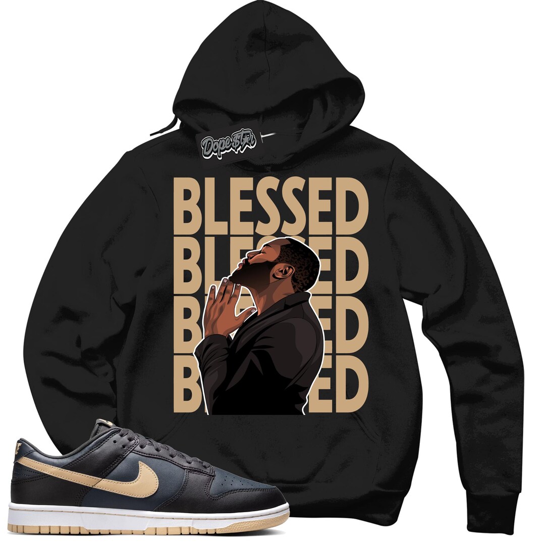 Black Anthracite Sesame Dunk Dopestar Sneaker Hoodie God Blessed ...