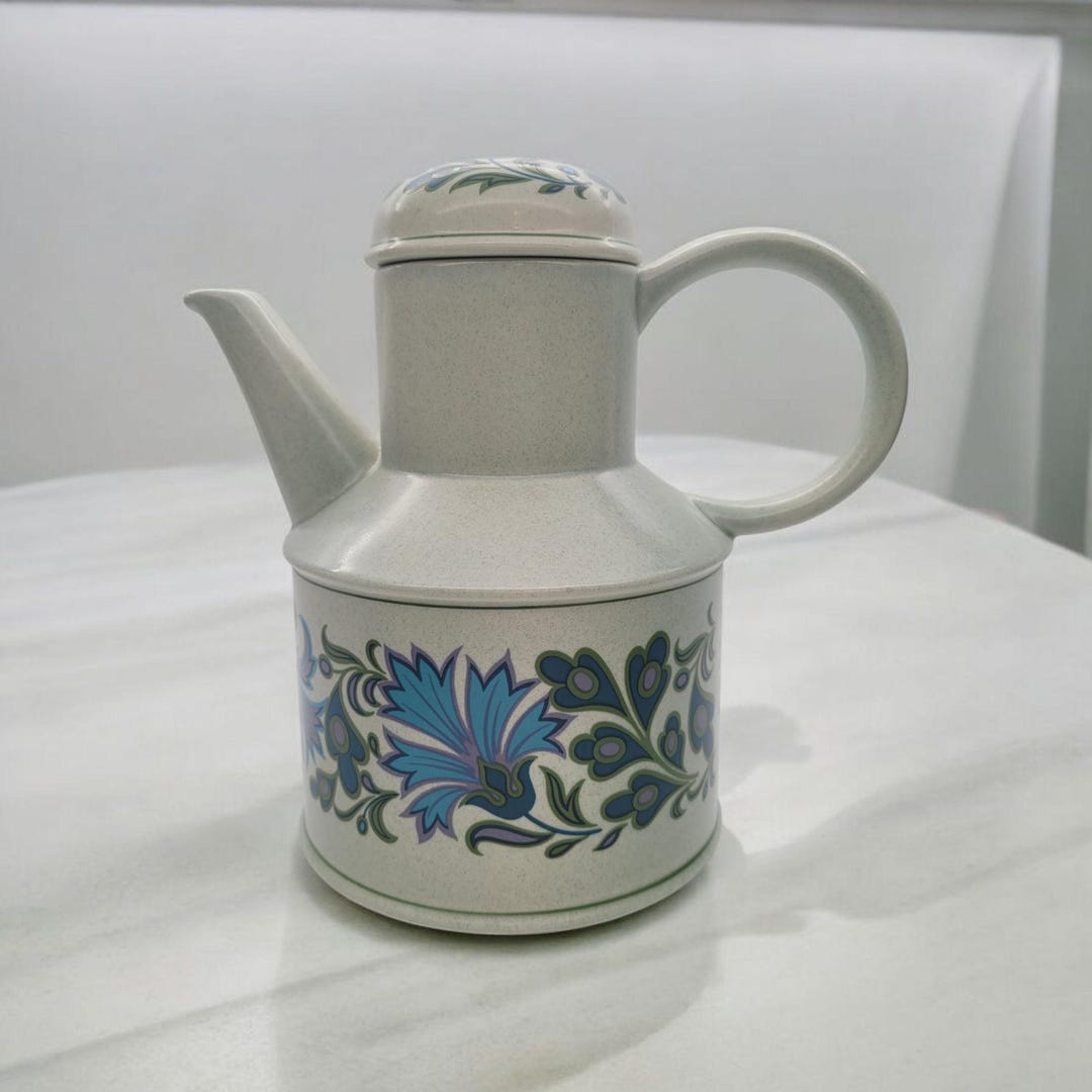 Midwinter Stonehenge CAPRICE Coffee Pot Teal Blue Green Purple Flower ...