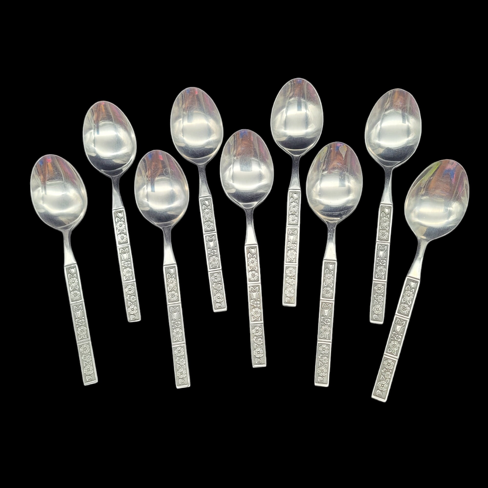 Northland Stainless Serving Table Spoons Spring Fever Floral Korea MCM ...