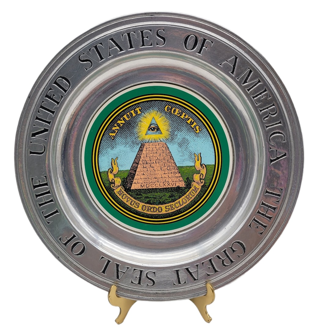 Wilton RWP Great Seal of USA Pewter Plate Eye of Providence - Etsy