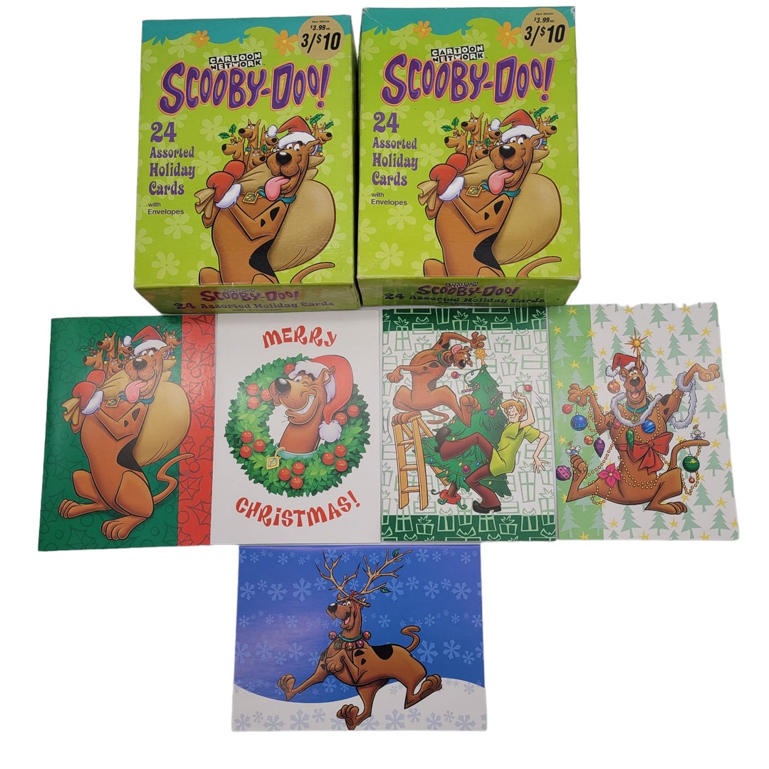Vintage SCOOBY DOO Christmas Cards Assorted 2 Packs 48 Cards - Etsy