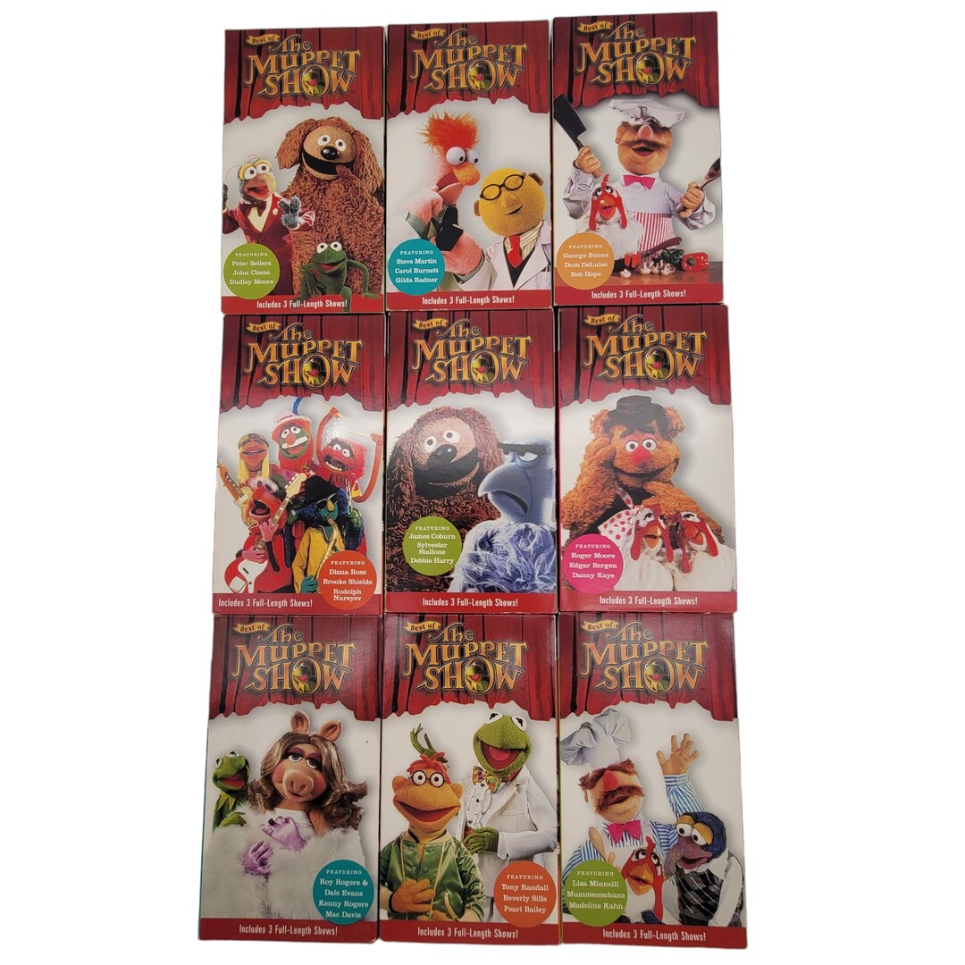 Best of the Muppet Show VHS Tapes Vintage Kermit Miss Piggy Fozzie Chef ...