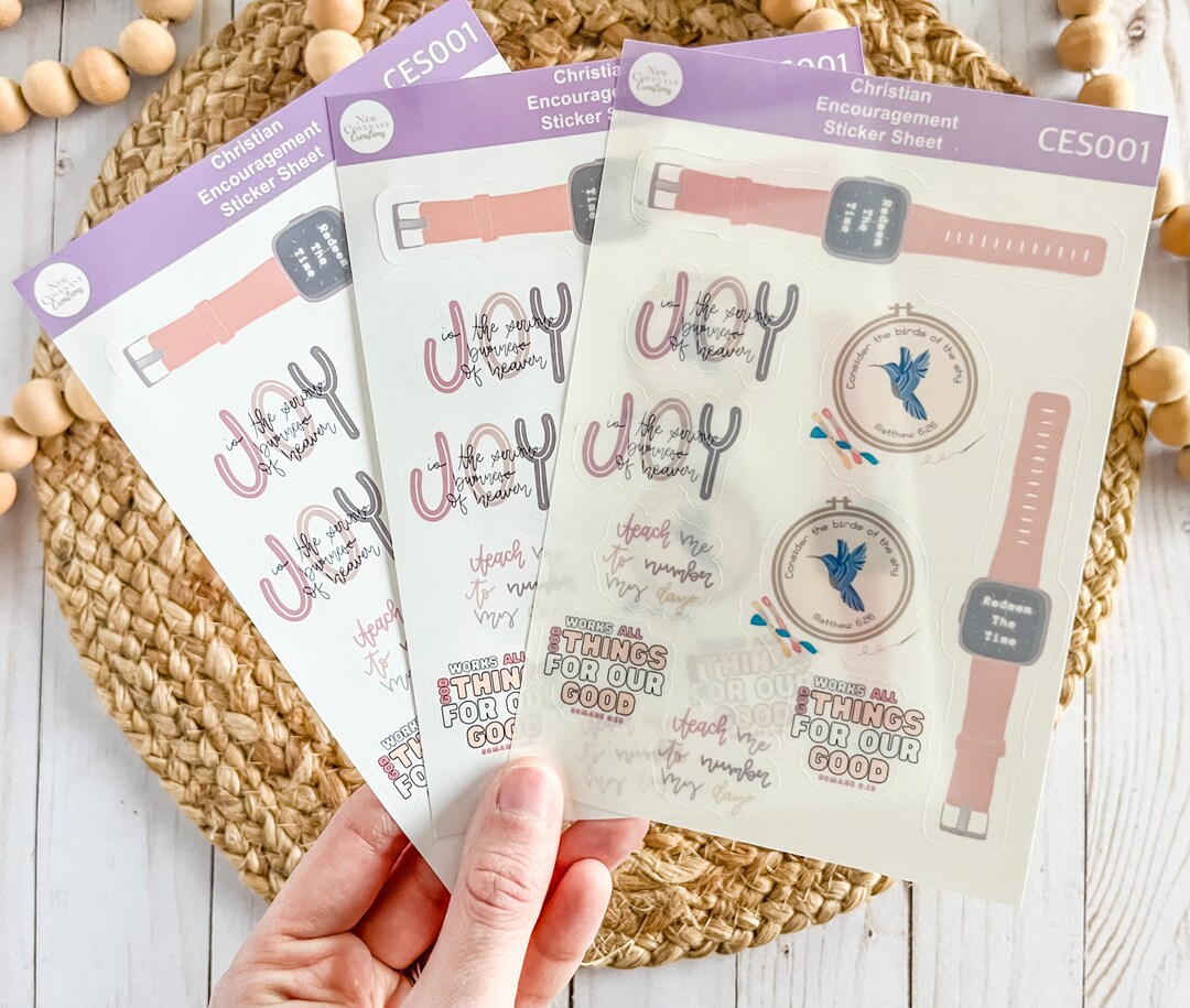 Christian Encouragement Sticker Sheet Planner Stickers Faith Sticker ...