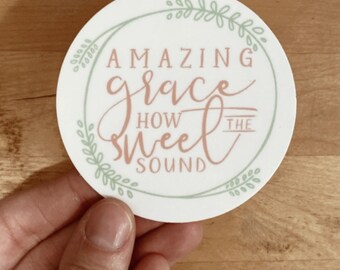 Amazing Grace Stickers - Etsy