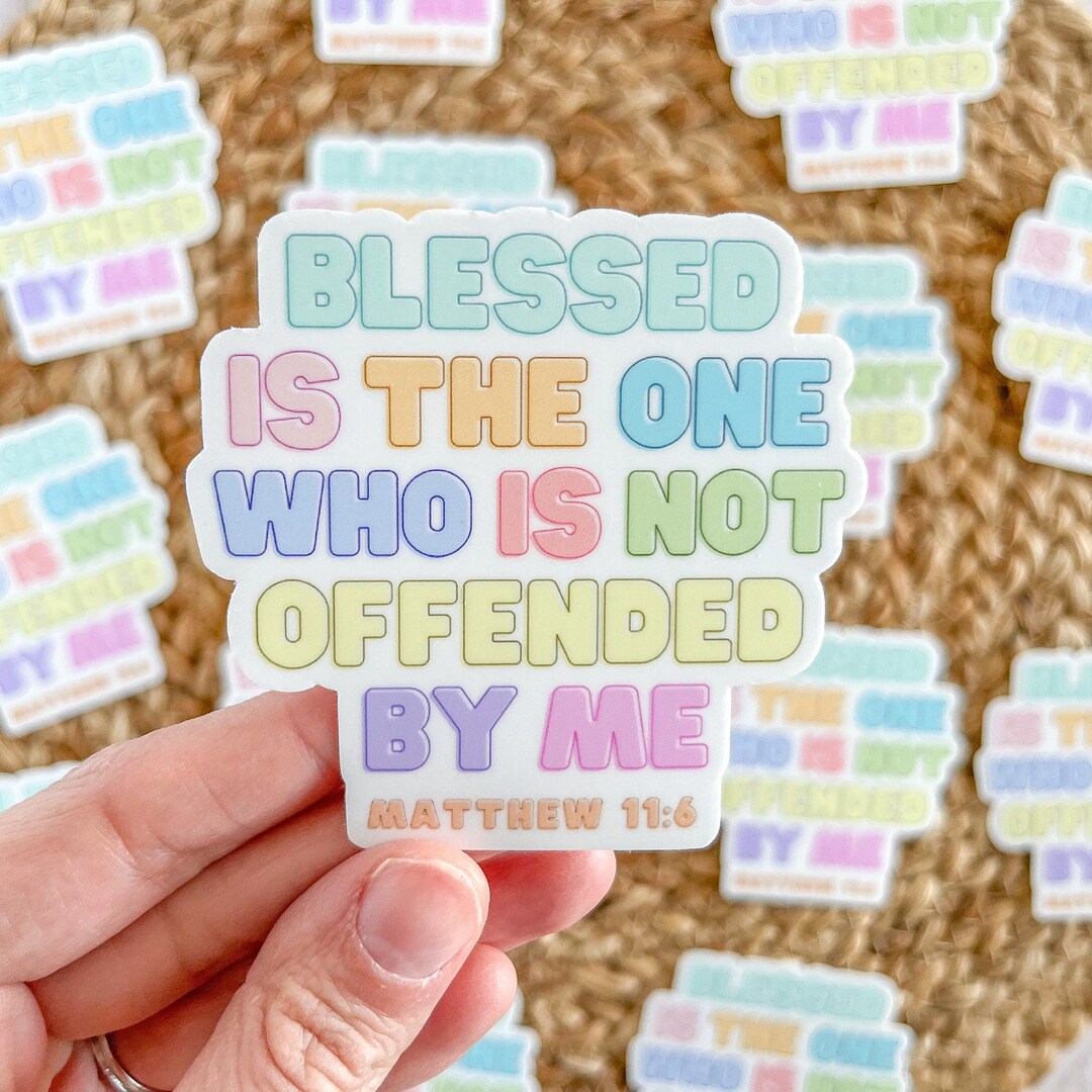 Blessed Scripture Sticker | Christian Stickers | Beatitude Sticker ...