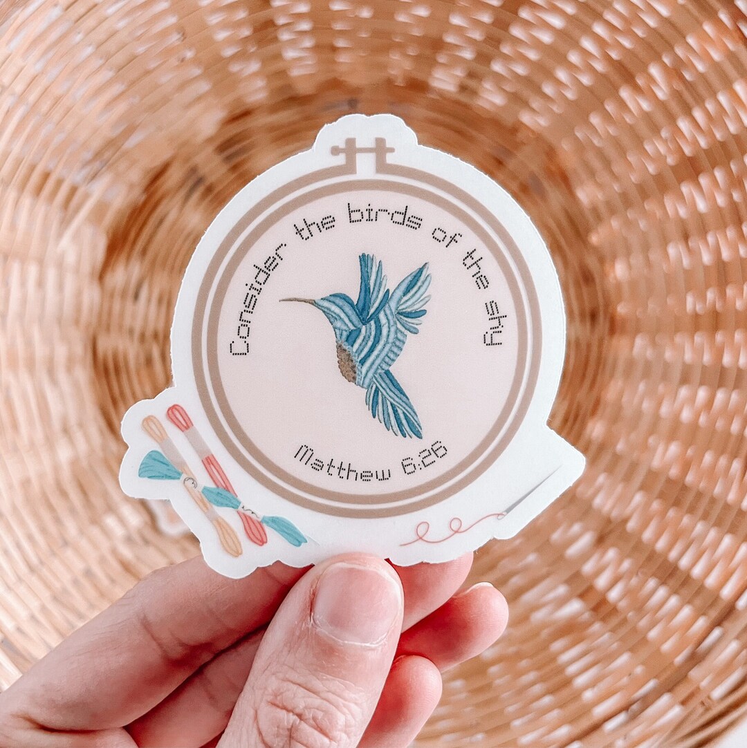 Consider the Birds Cross-stitch Sticker Scripture Embroidery Sticker ...