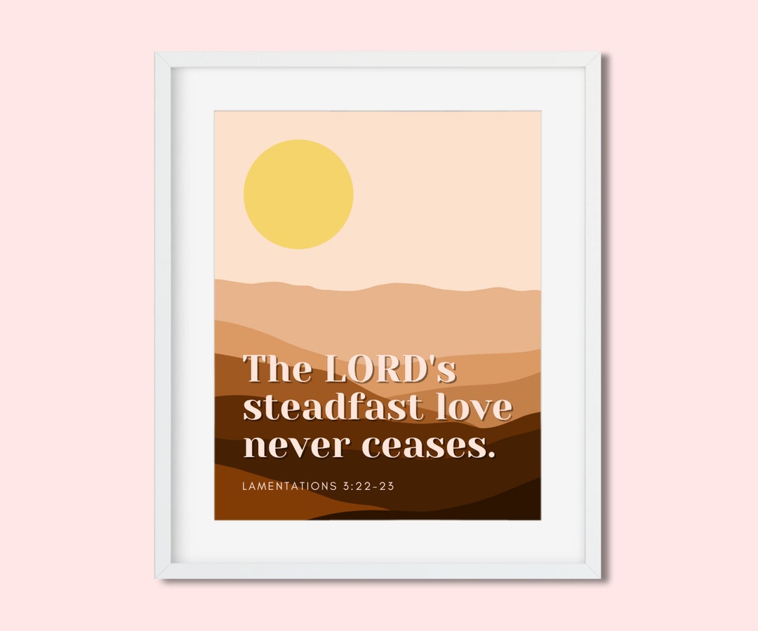 Lamentations 3:22-23 Art Print Hesed Love Art Print the Lord's ...