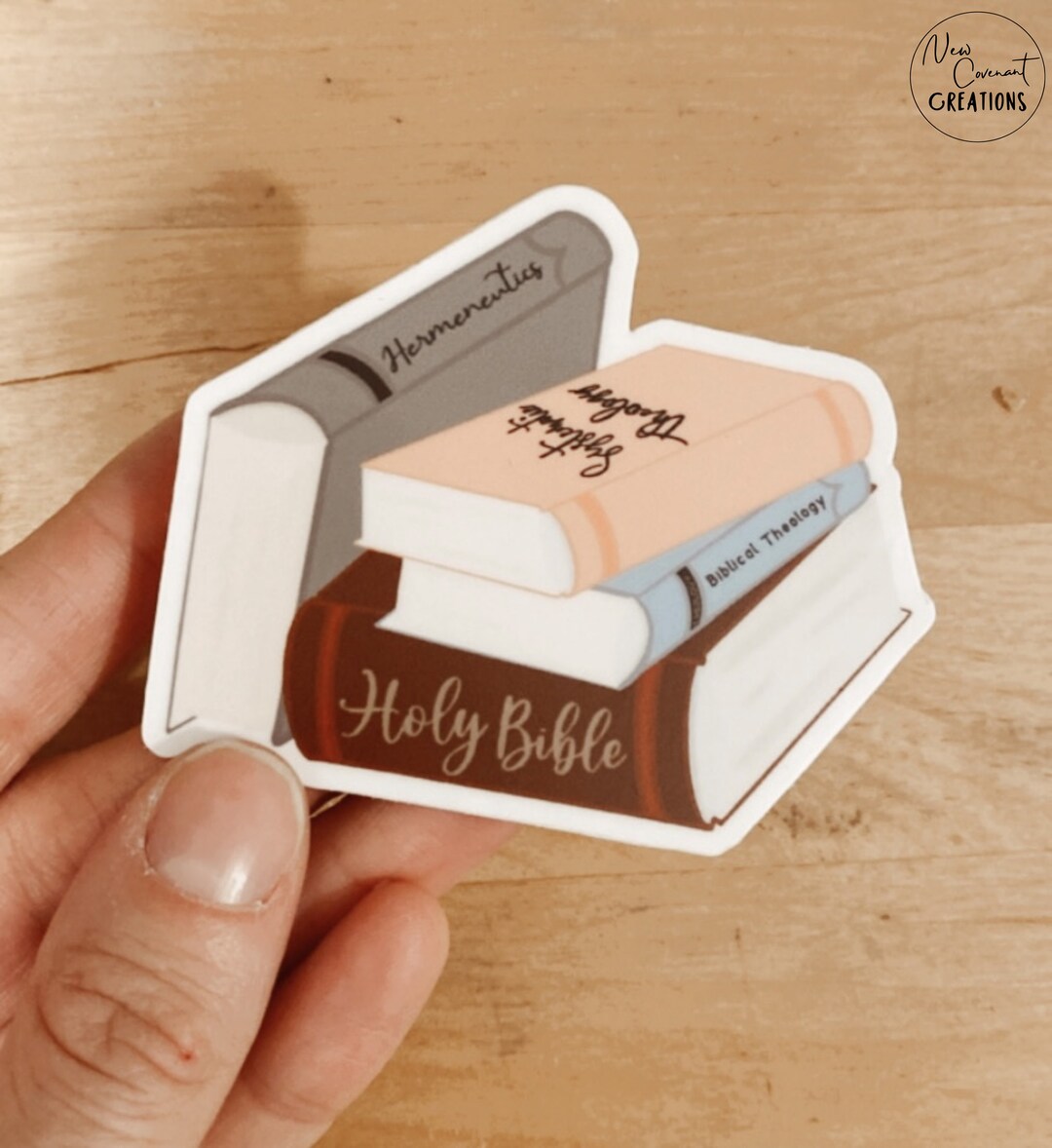 Theology Books Sticker Stack of Books Sticker Christian - Etsy