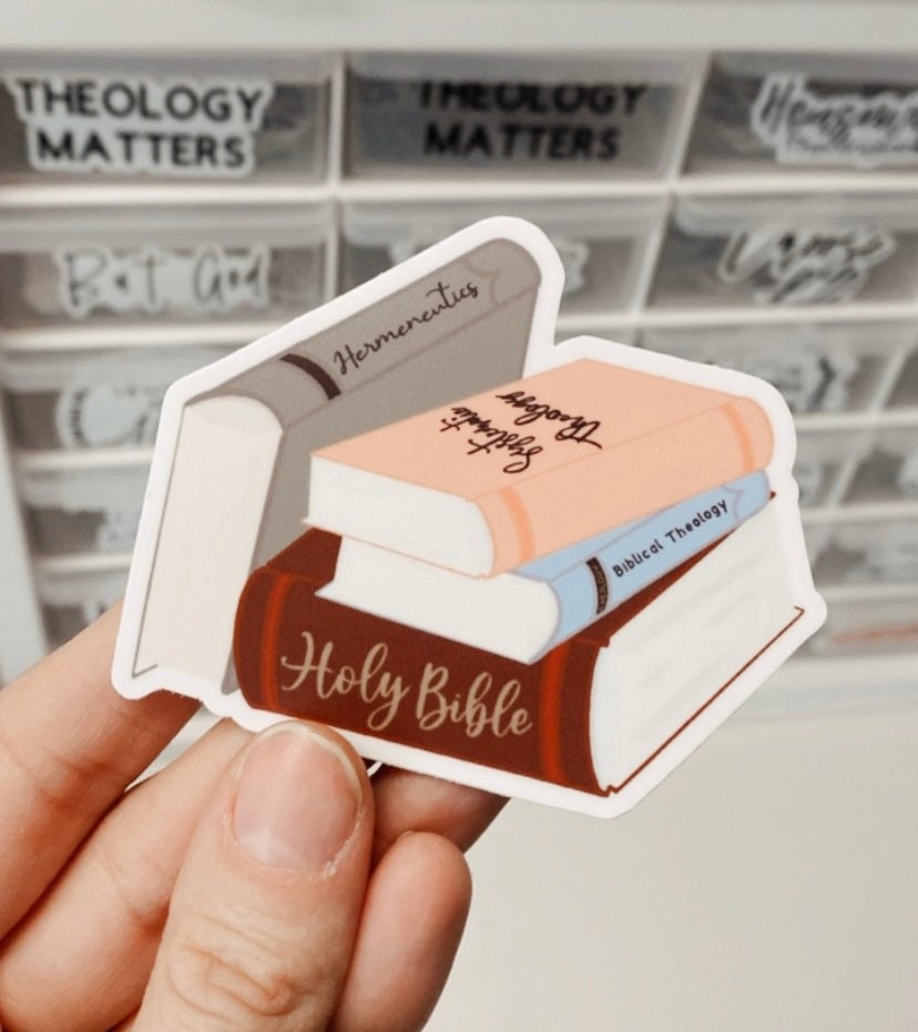 Theology Books Sticker Stack of Books Sticker Christian - Etsy