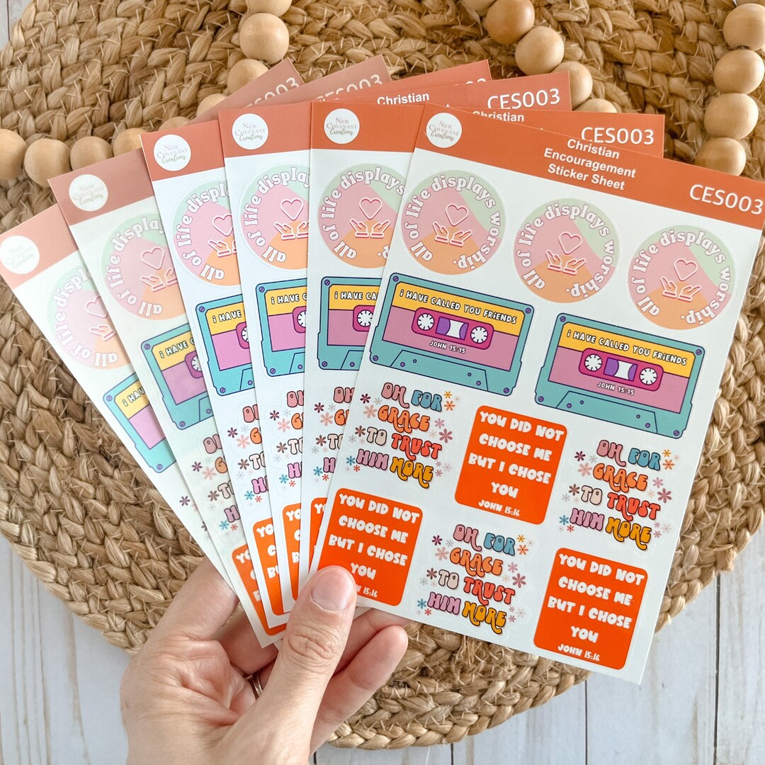 Retro Christian Sticker Sheet Christian Stickers Planner Stickers ...