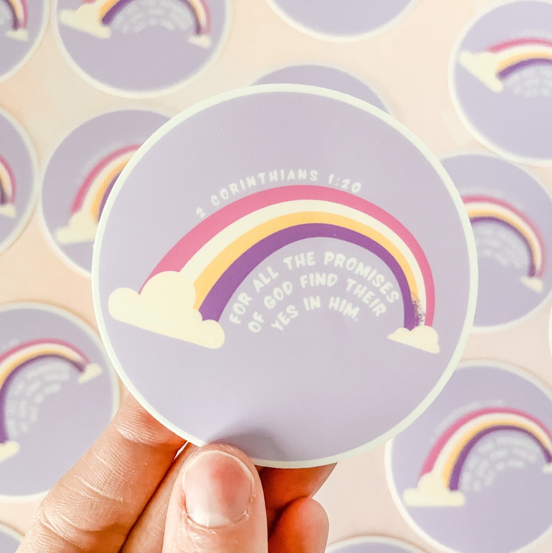 Promises of God Rainbow Sticker Christian Stickers Bible - Etsy