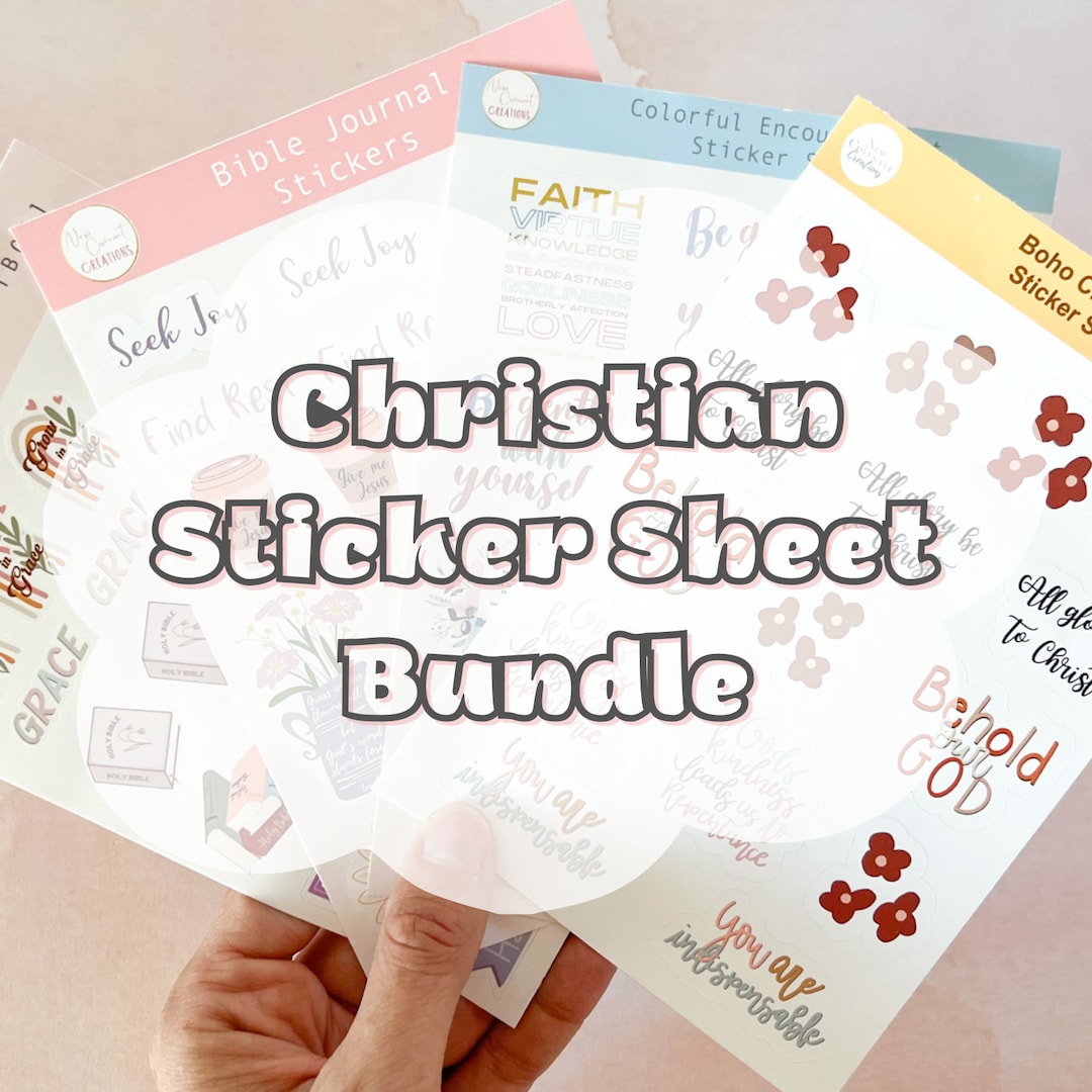 Christian Sticker Sheet Bundle Christian Sticker Sheet Planner Stickers ...