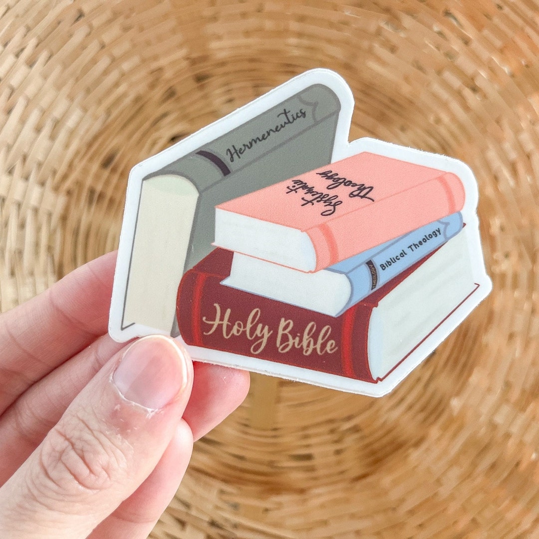 Theology Books Sticker Stack of Books Sticker Christian Stickers Bible ...