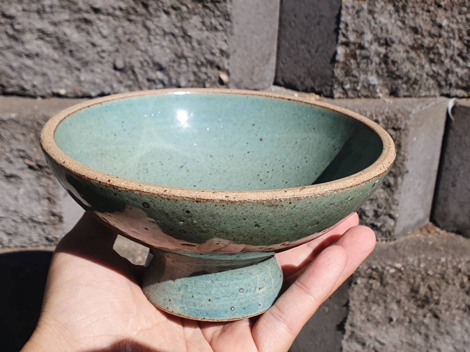 Footed Bowl Pedestal Bowl Fruit Bowl Ceramic Footed Bowl | Etsy