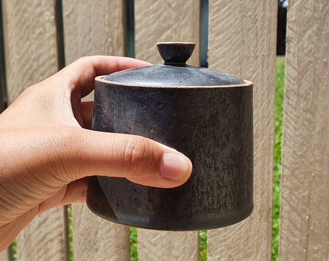 Handmade Ceramic Sugar Bowl, Ceramic Sugar Canister, Ceramic Sugar Jar ...