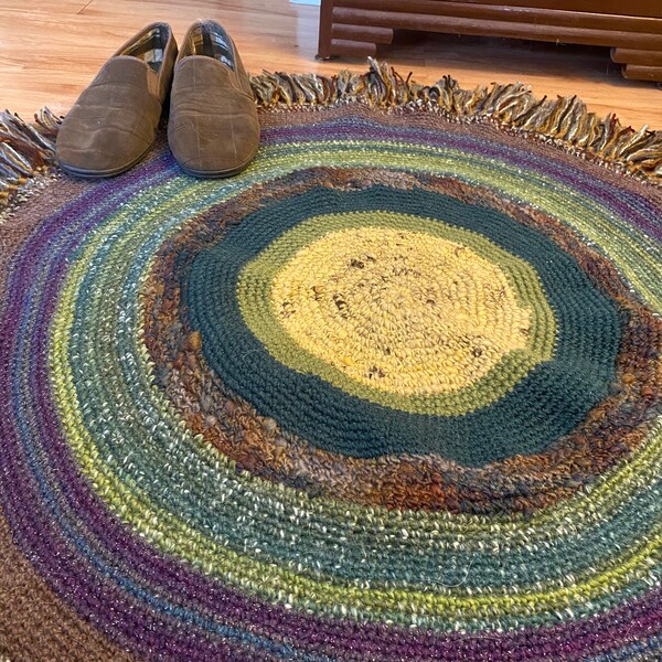 Fringed Rug Round - Etsy