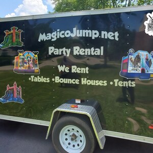 Custom Vinyl Trailer Decals Lettering, Enclosed Trailer Signs Graphics ...