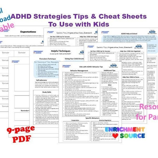 Adhd Cheat Sheet - Etsy