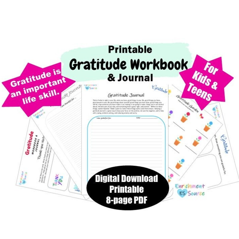 Gratitude Worksheet - Etsy