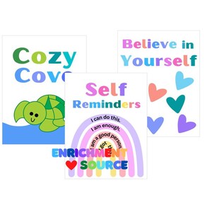 Wellness Signs, Positive Classroom Decoration, Calming Reminders ...