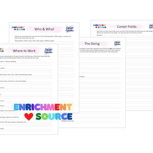 Career Lessons for Kids and Teens, Career Exploration Workbook, Job ...