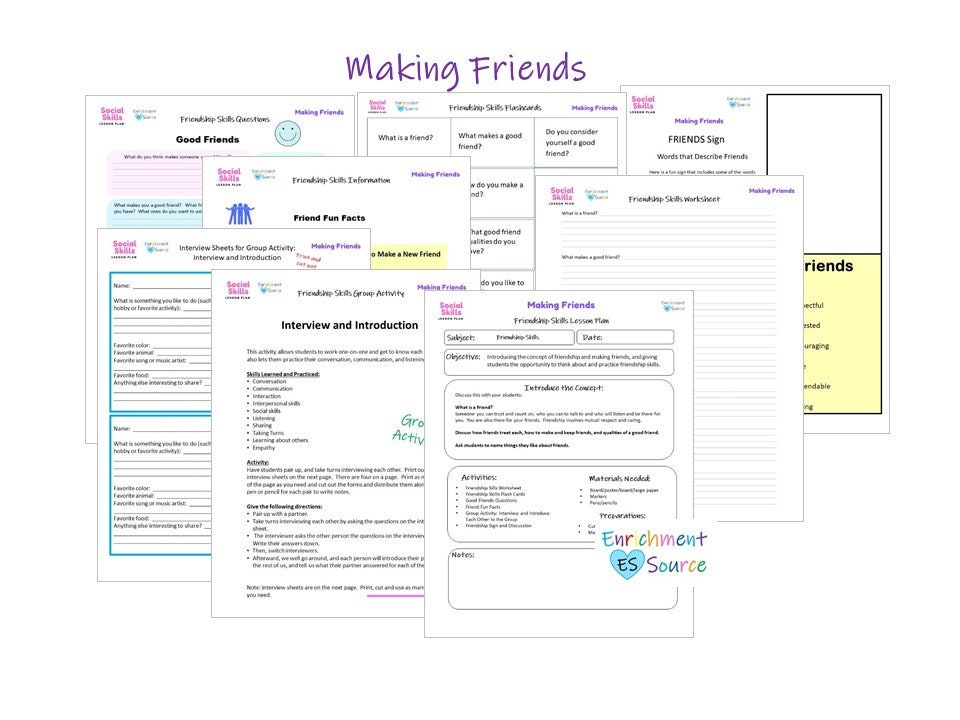 Social Skills Lesson Plan Bundle for Teachers School - Etsy