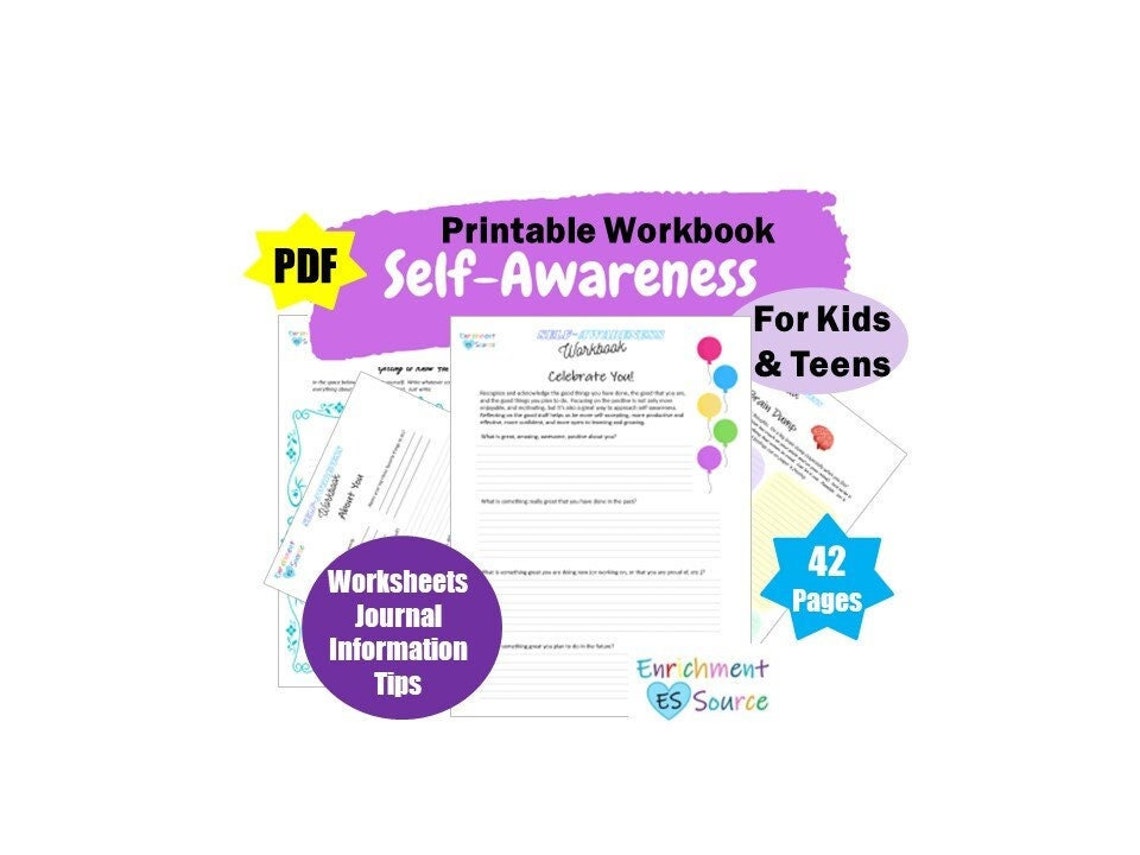 Self-awareness Workbook, Self Awareness Journal, Self Awareness Packet ...