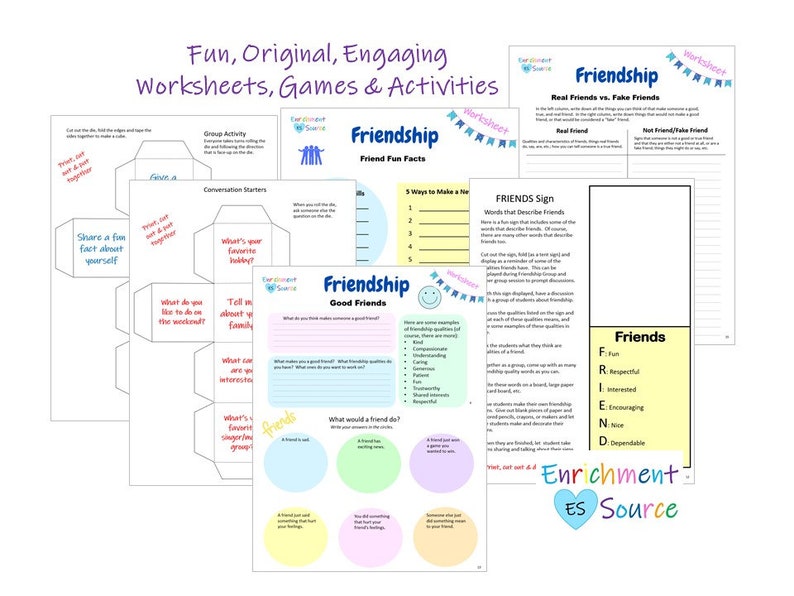 Friendship Skills Counseling Group Packet, Social Skills Bundle, Friend ...
