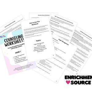 Therapist Resources, Therapy Worksheets, Counseling Workbook, School ...