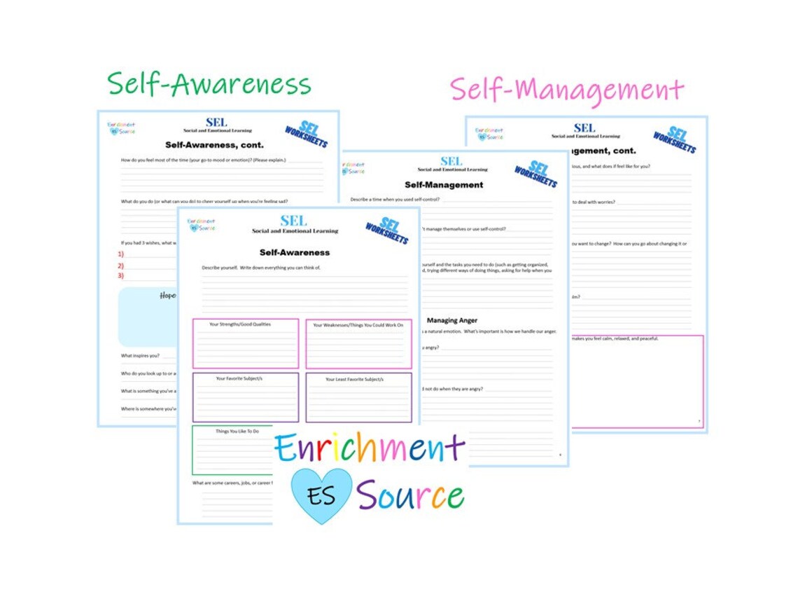 Social and Emotional Learning Worksheets SEL Worksheets - Etsy