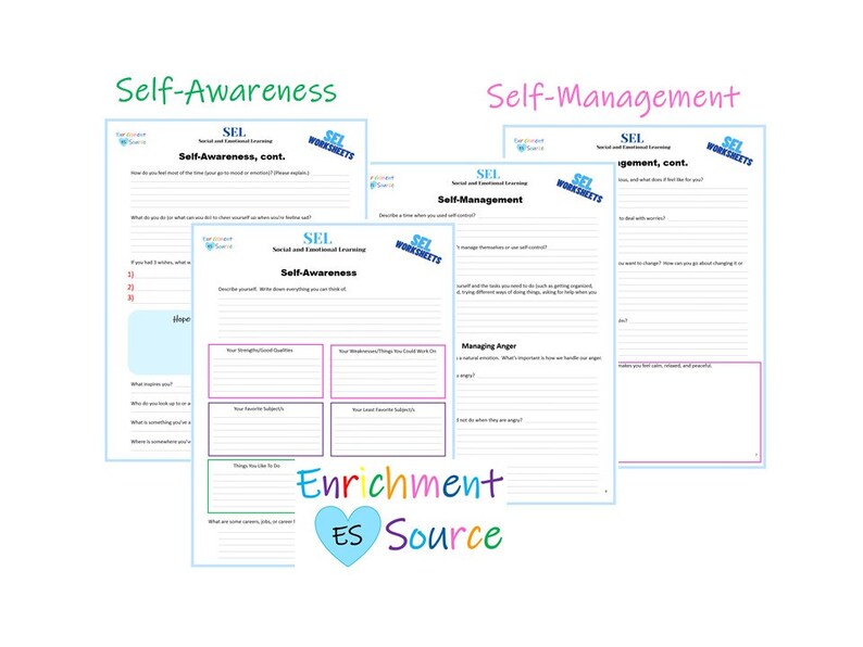 Social and Emotional Learning Worksheets, SEL Worksheets, Social ...