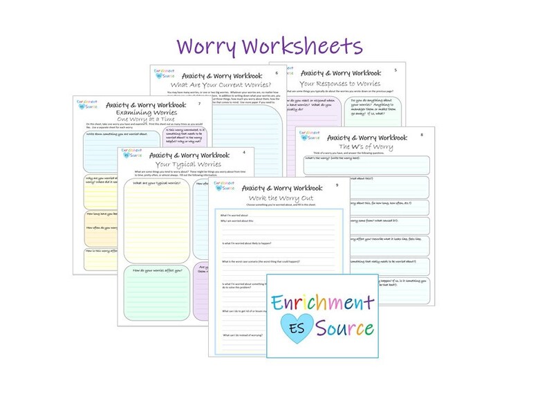 Anxiety Workbook for Kids, Teens, Young Adults, Worry Journal ...