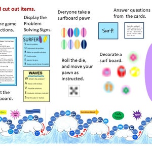 Kids Problem Solving Game, Solution Surfers Printable Learning Activity ...