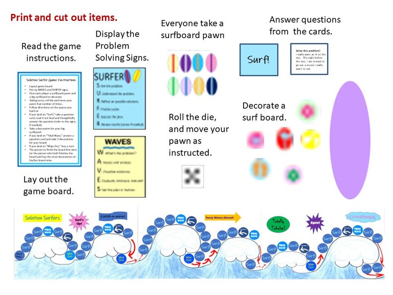 Kids Problem Solving Game, Solution Surfers Printable Learning Activity ...