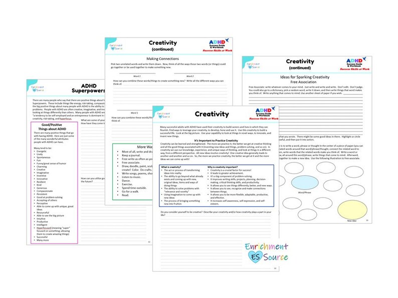 ADHD Success Skills in Action Workbook Using Research on - Etsy