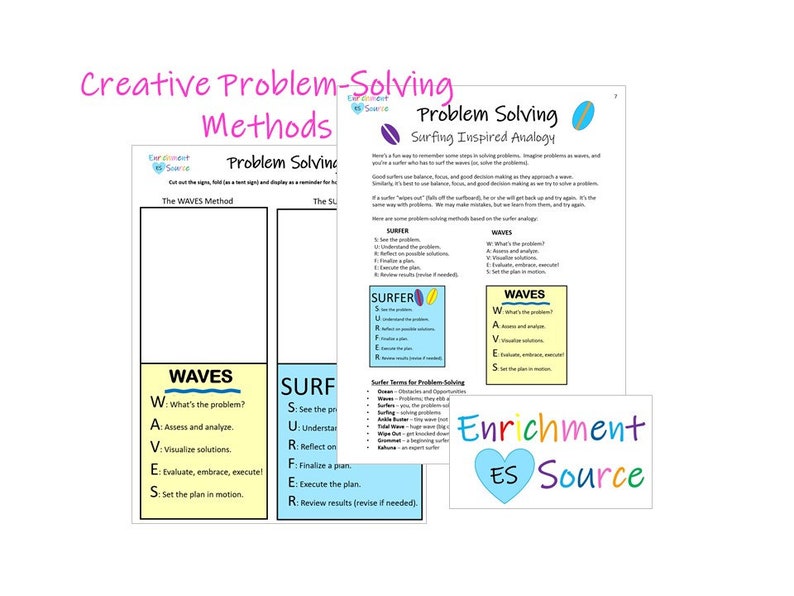 Problem Solving Printable Workbook for Kids and Teens Life | Etsy