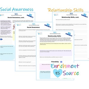 Social and Emotional Learning Worksheets, SEL Worksheets, Social ...