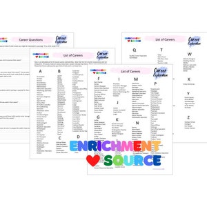 Career Lessons for Kids and Teens, Career Exploration Workbook, Job ...