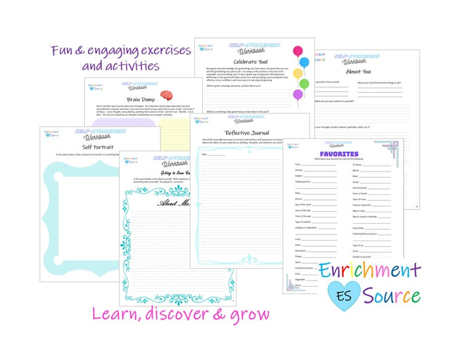 Self-awareness Workbook, Self Awareness Journal, Self Awareness Packet ...