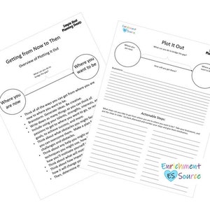 Simple Goal Setting Worksheets, Planning Pages for Achieving or Making ...