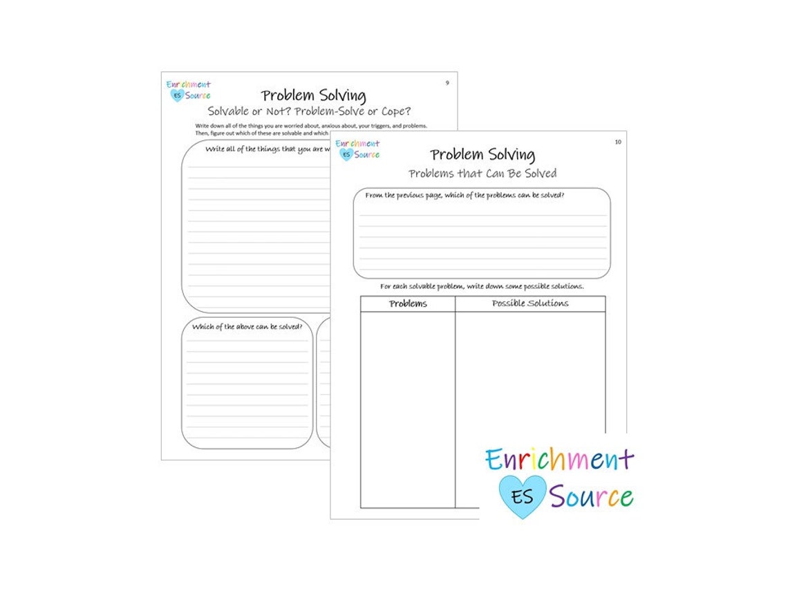 Problem Solving Printable Workbook for Kids and Teens, Life Skills ...