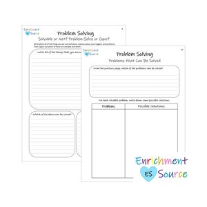 Problem Solving Printable Workbook for Kids and Teens, Life Skills ...