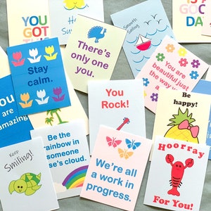 Positive Thoughts Printable Cards, Positivity Cards, Encouragement ...