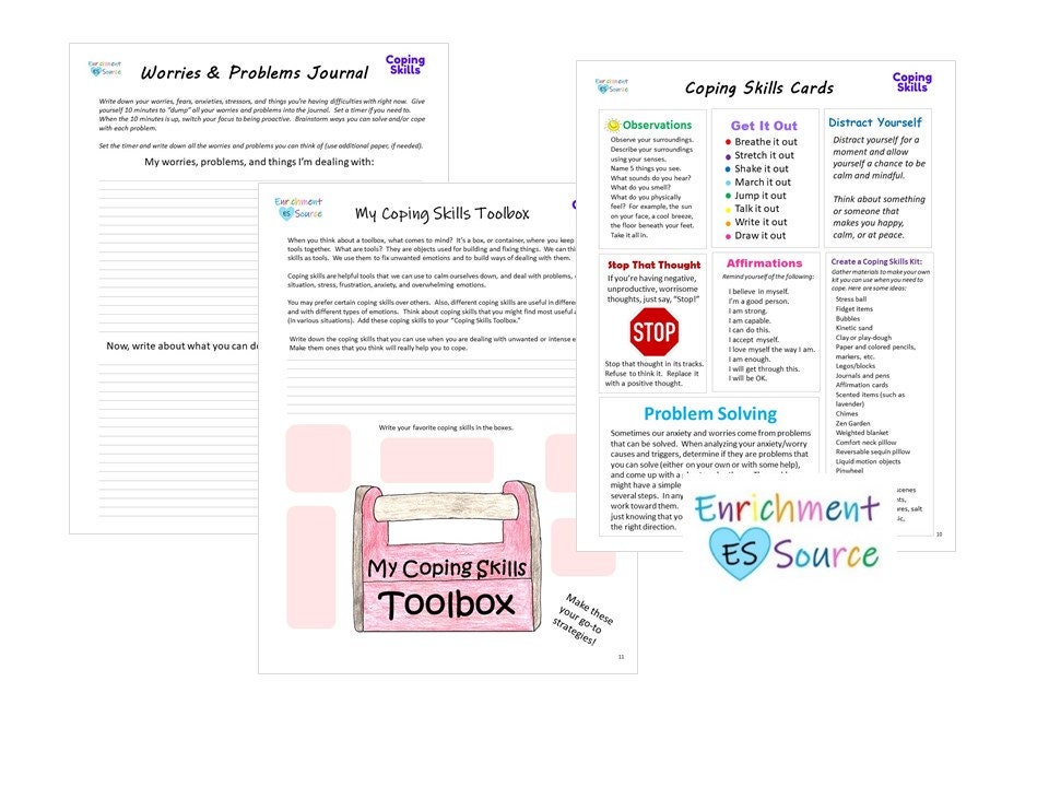 Resilience Building Workbook for Kids and Teens, Coping Skills Lessons ...