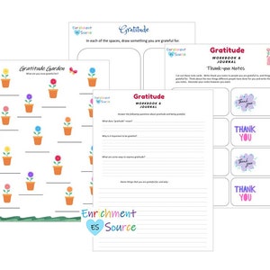 Gratitude Workbook Packet for Kids and Teens, Gratitude Journal Pages ...